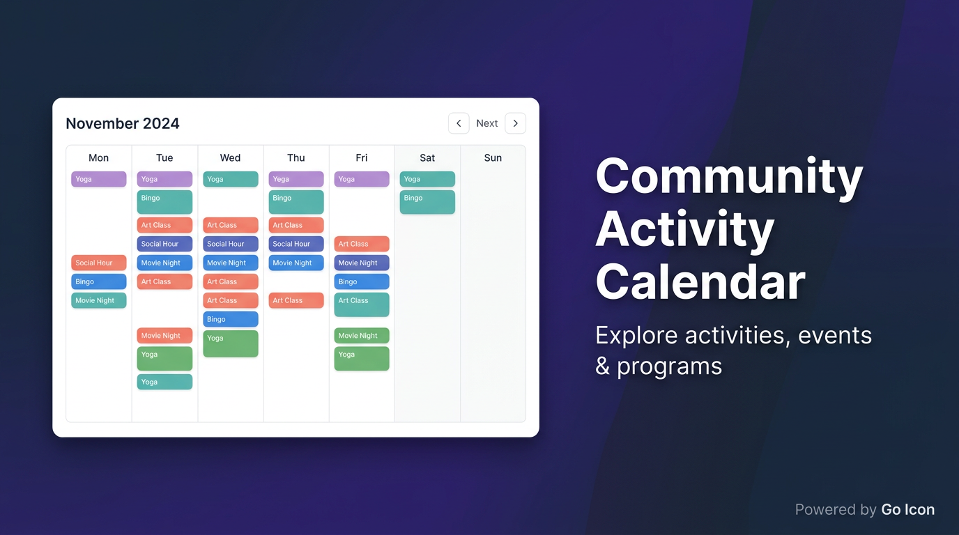 Community Activity Calendar